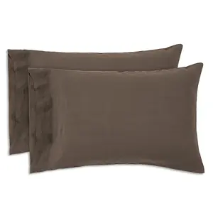 HAMAM Wrinkle Washed Linen Casual Pillowcase Pair, King - Mocha