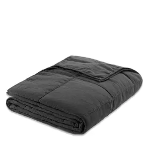 HAMAM Wrinkle Washed Linen Quilted Bedspread, King - Stone