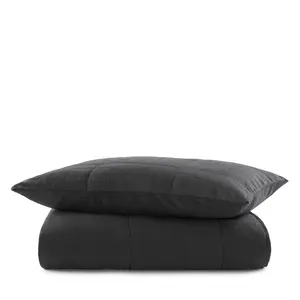 HAMAM Wrinkle Washed Linen Quilted Bedspread, King - Stone