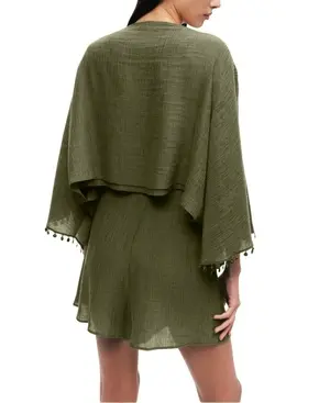 NOCTURNE Cropped Boat-neck Blouse