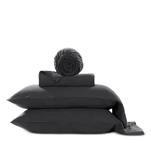 HAMAM Wrinkle Washed Linen Sheet Set, King - Stone