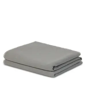 HAMAM Lino Stitched Blanket, Queen - Moss