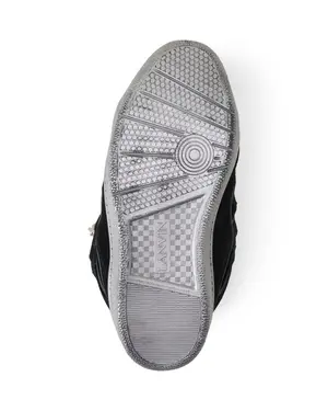 LANVIN Curb Sneakers With Chain Detail - Black/silver