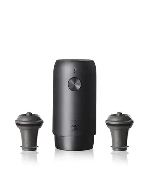 VACU VIN Electric Wine Saver, Set Of 3 - Black