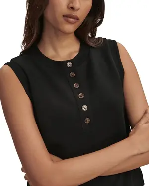 Varley Marla Sleeveless Sweatshirt - Black