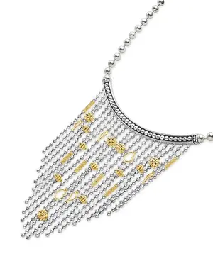 Lagos Sterling And 18k Yellow Gold Caviar Multi Strand Necklace