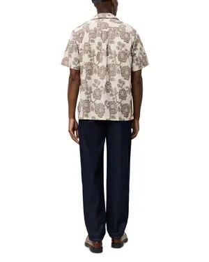 LES DEUX Lesley Flower Jacquard Short Sleeve Shirt