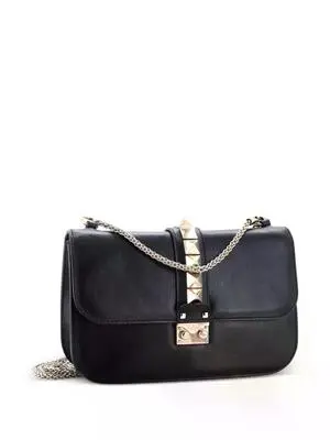 Valentino Garavani Glam Lock Leather Medium Shoulder Bag