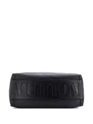 LOUIS VUITTON Keepall Bandouliere 50 Travel Bag Dark Infinity Leather Monogram Eclipse Glaze Canvas