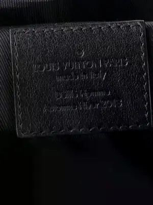 LOUIS VUITTON Keepall Bandouliere 50 Travel Bag Dark Infinity Leather Monogram Eclipse Glaze Canvas