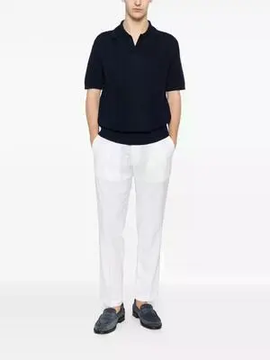Canali V-neck Textured T-shirt