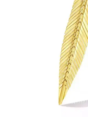 CADAR 18kt Gold Feather Earrings - Yellow