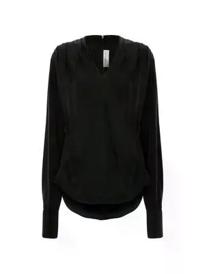 Victoria Beckham V-neck Long-sleeve Top
