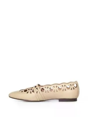 COCCINELLE Risako Cut-out Strappy Ballet Flats - Neutrals