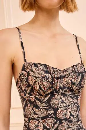 Ulla Johnson Dalila Ruched Maillot - Jasper