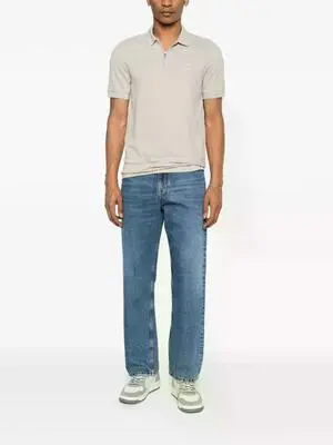 BOSS Zip Polo Shirt - Neutrals