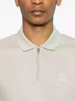 BOSS Zip Polo Shirt - Neutrals