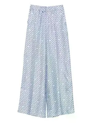 Max Mara X E. Marinella Printed Trousers - Blue