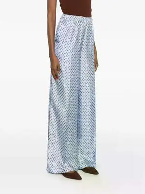 Max Mara X E. Marinella Printed Trousers - Blue