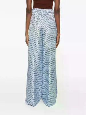 Max Mara X E. Marinella Printed Trousers - Blue