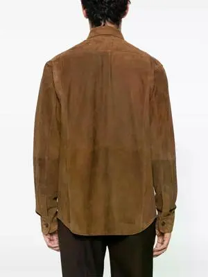 FURSAC Button-front Suede Overshirt