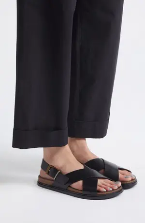 THE ROW Buckle Crisscross Sandal