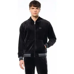 SERGIO TACCHINI Viaggioa Reversible Velour Track Jacket - Black Beauty