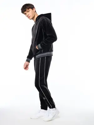 SERGIO TACCHINI Viaggioa Reversible Velour Track Jacket - Black Beauty