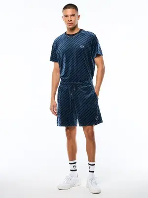 SERGIO TACCHINI Obliquo Velour Short - Key Largo