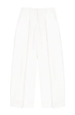 Maje High Waisted Wide-leg Trousers - White