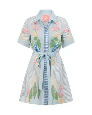 SMWR. BY THE SOMEWHERE CO Swan Lake Mini Shirt Dress