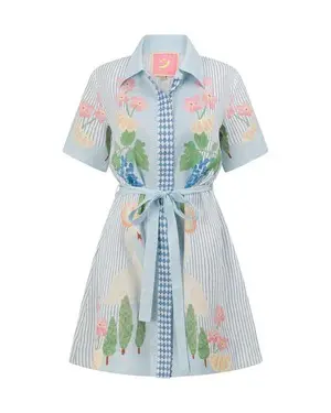 SMWR. BY THE SOMEWHERE CO Swan Lake Mini Shirt Dress