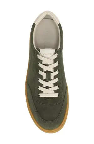 Vince Palm Leather Sneakers - Driver Green/moonlight