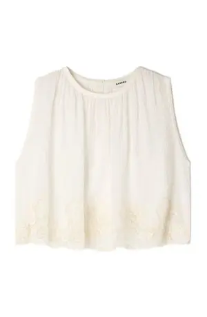 Sandro Crepon Crop Top