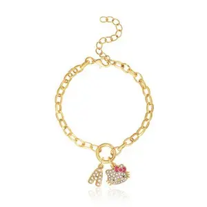 HELLO KITTY Initial Charm Bracelet
