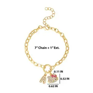 HELLO KITTY Initial Charm Bracelet