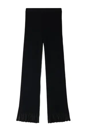 Sandro Ruffled Knit Trousers