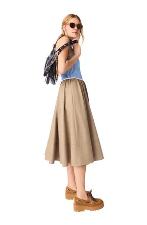 Maje Mid-length Cotton Skirt