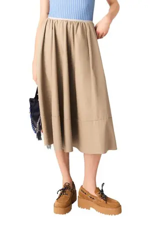 Maje Mid-length Cotton Skirt