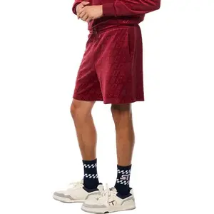 SERGIO TACCHINI Bandiera Debossed Velour Short - Rhubarb