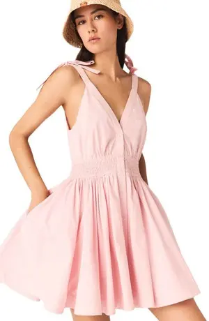 Maje Short Flared Cotton Dress