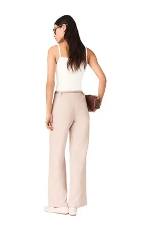 Maje Tweed Trousers With Rhinestone Embellishments