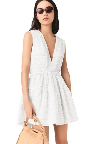 Maje Short Flared Open-back Dress