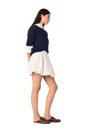 Maje Beaded Bubble Mini Skirt