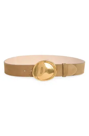 Khaite Keefe Suede Belt - 737 Mud