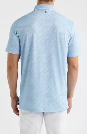 Greyson Rogue River Wave Print Performance Golf Polo