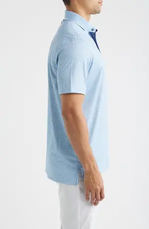 Greyson Rogue River Wave Print Performance Golf Polo