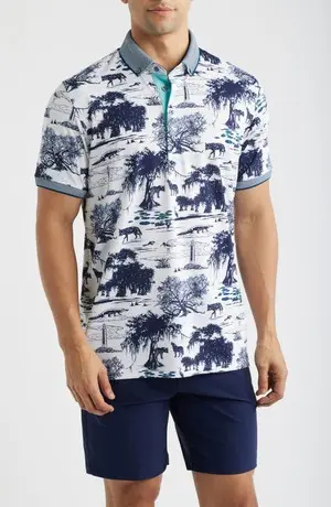Greyson Angel Oak Performance Button-down Golf Polo