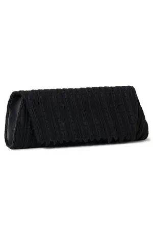 Akris Anouk Ladder Stitch Lace Clutch - Black
