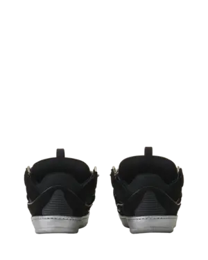 LANVIN Curb Chain Suede Sneakers - Black